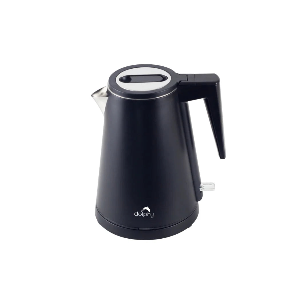 0.8L Stainless Steel Kettle - Black (Double Layer) – Home My Garden