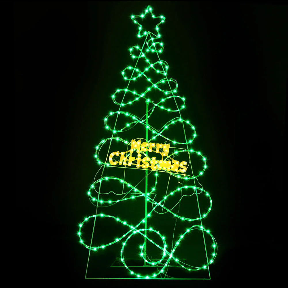 1.7M Christmas Tree 230 LED RGB Motif Lights Jingle Jollys – Home My Garden
