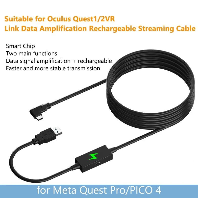 5M Usb To Type C Cable For Meta Quest Pro Vr Headset – Home My Garden