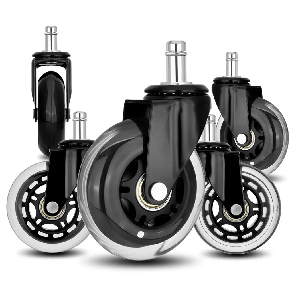 5X 3'' Rollerblade Style Wheels Office Chair Casters - Slient Smooth ...