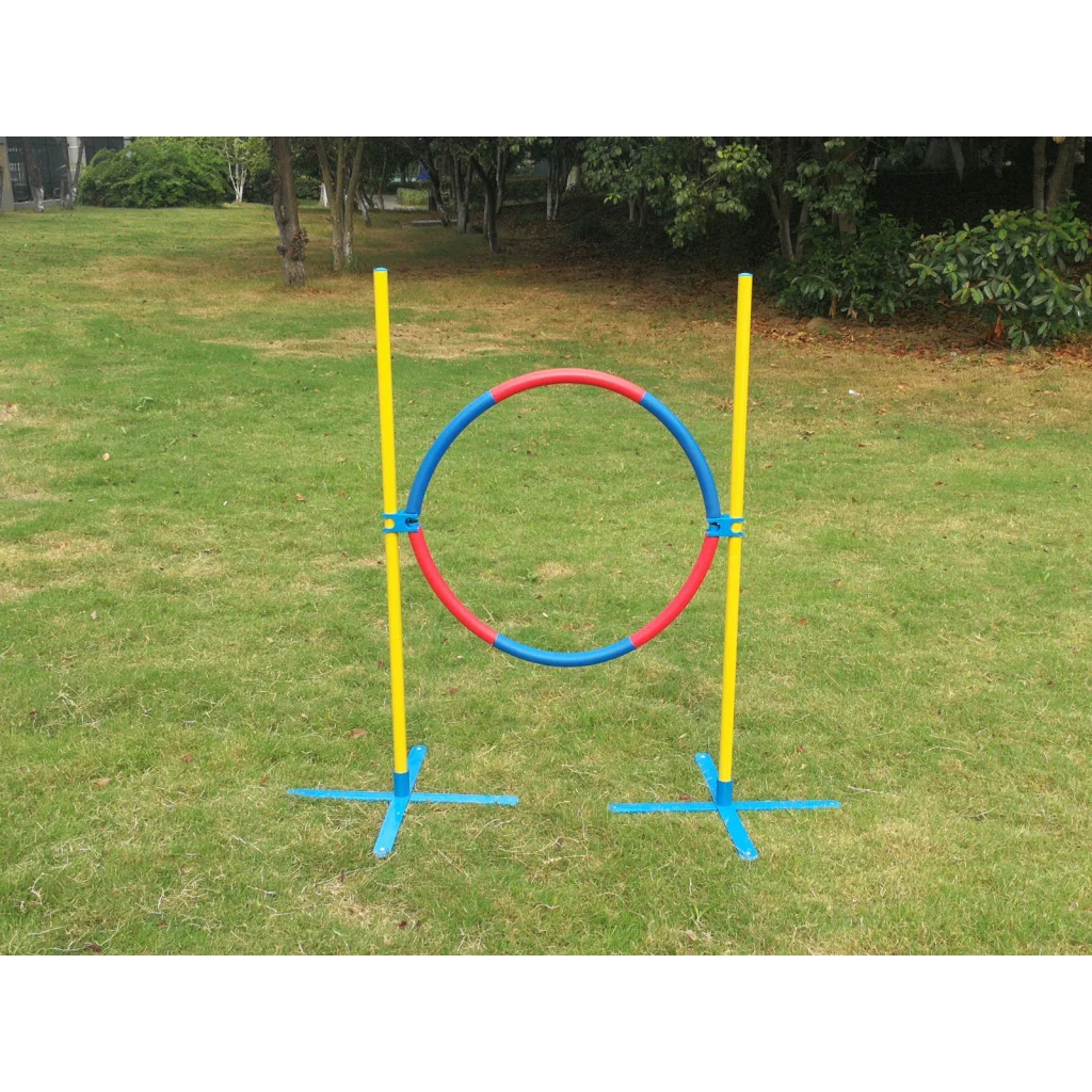 Adjustable Dog Puppy Training Jump Tyre Agility Post – Home My Garden