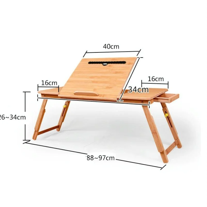 Adjustable Folding Laptop Desk For Bed With Card Slot And Lazy Compute ...