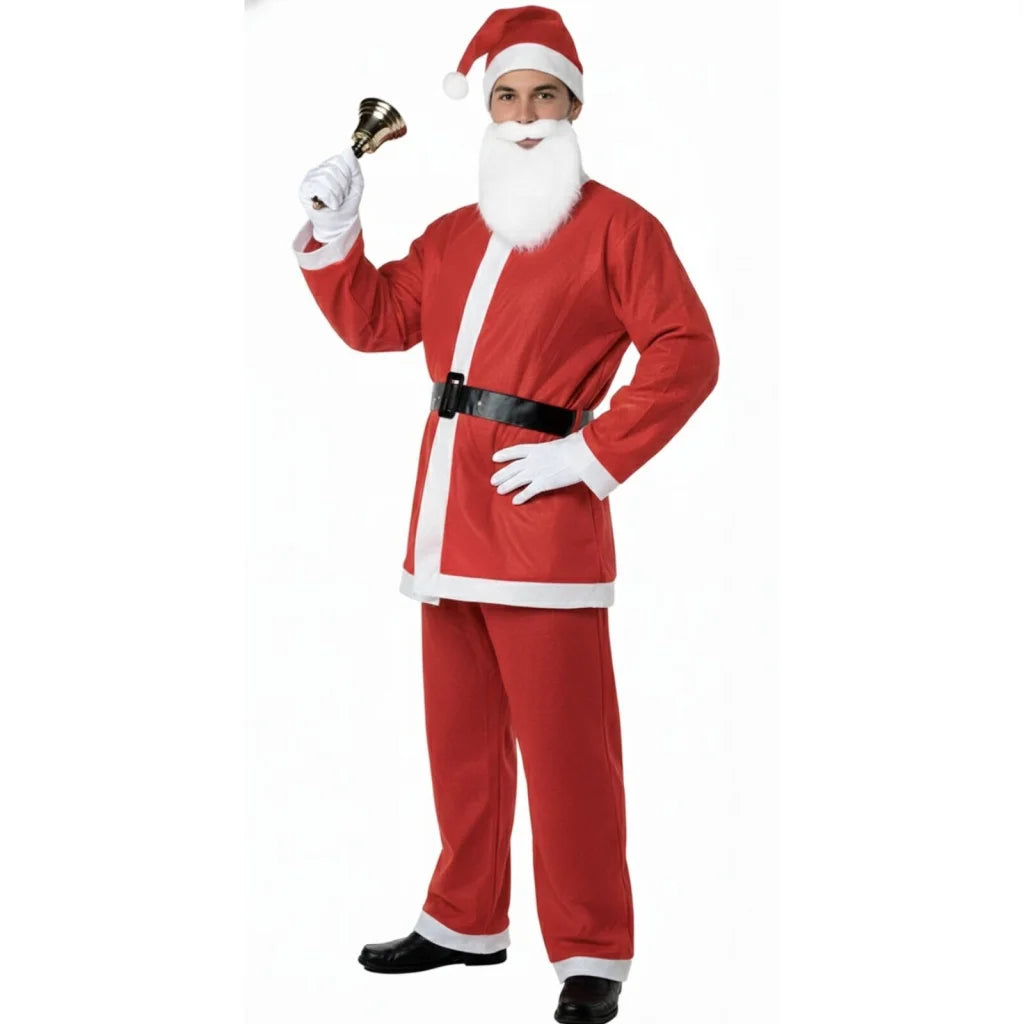 ADULT SANTA CLAUS COSTUME Suit Father Xmas Party Outfit Father Christm ...