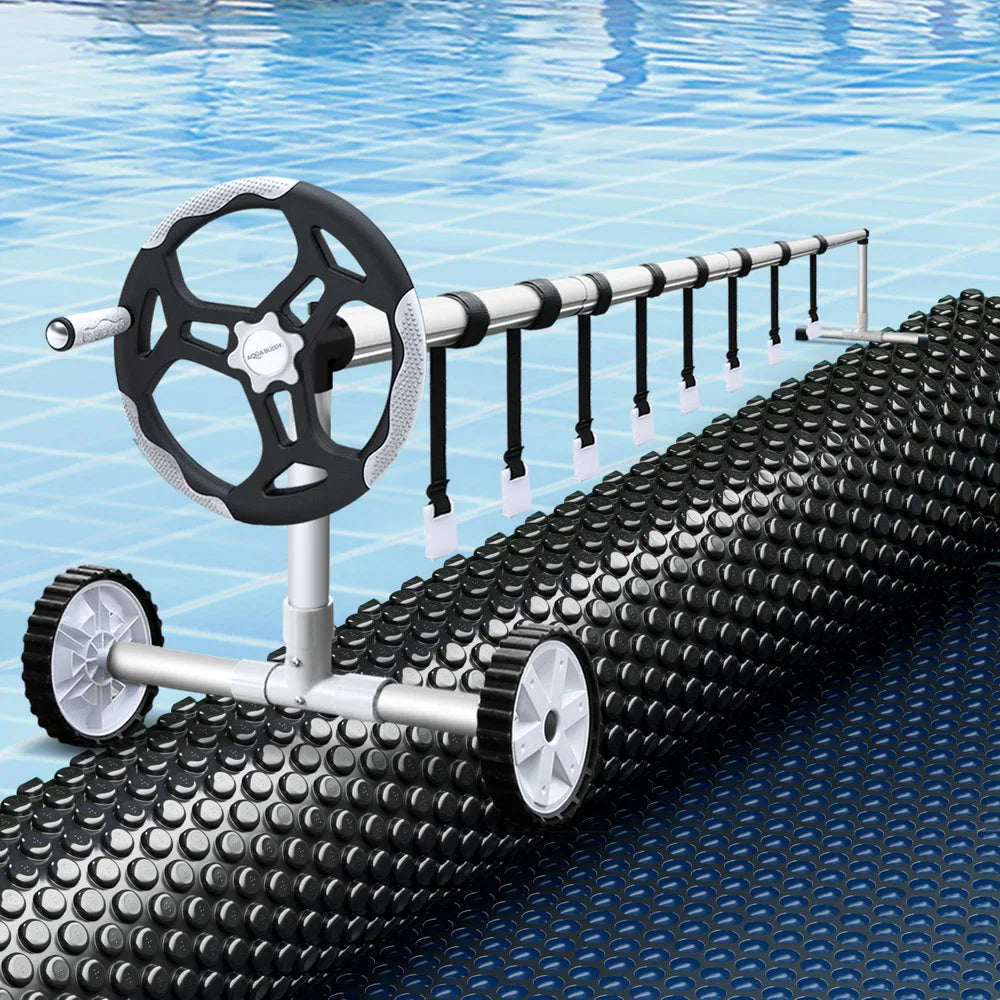 Aqua Buddy Pool Cover 600 Micron 6.5x3m w/ Roller 5.55m Swimming Pools ...