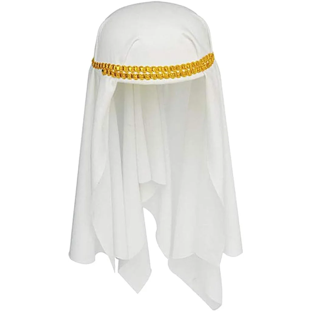 Arabian Keffiyeh Hat Sheik Costume Muslim Fancy Dress Party Accessory ...