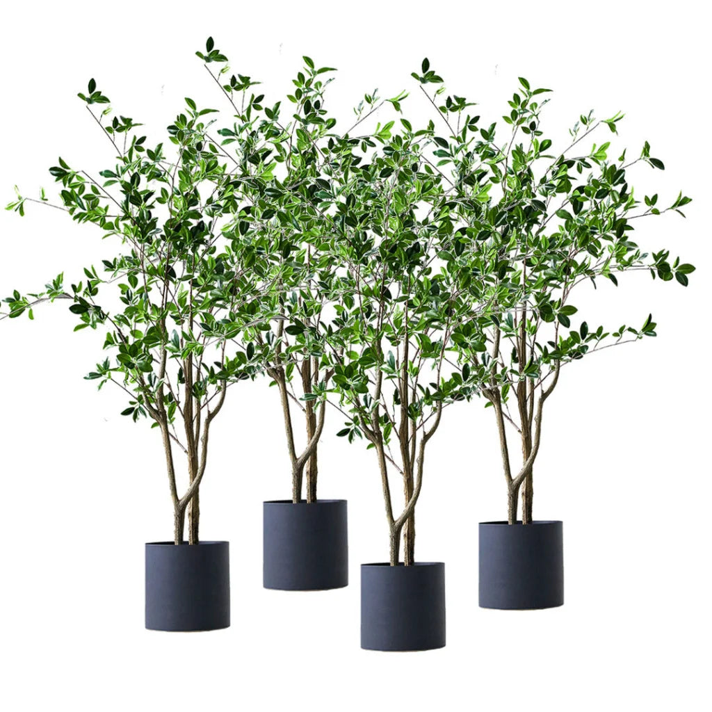 Artificial Indoor Watercress Tree Set Premium 4X 120cm Green Fake Simu ...