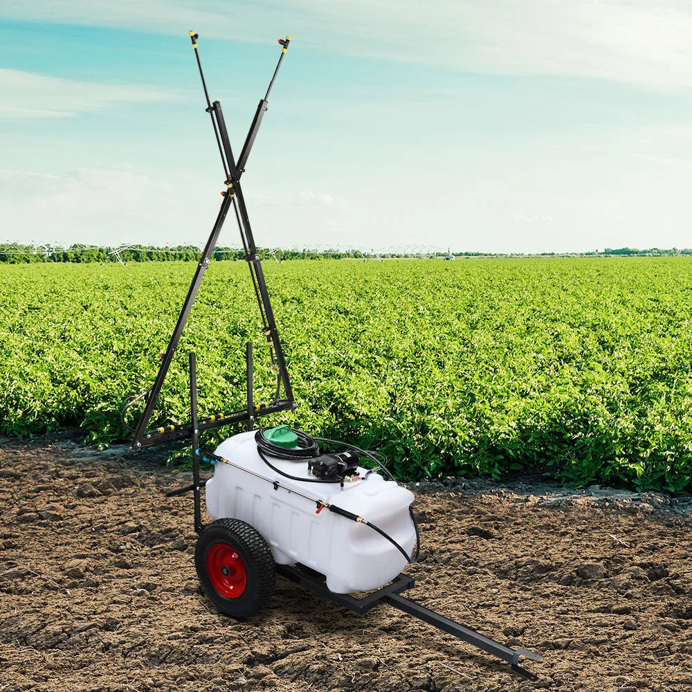 ATV Weed Sprayer 100L 5M Boom Trailer Spot Spray Tank Farm Pump – Home ...