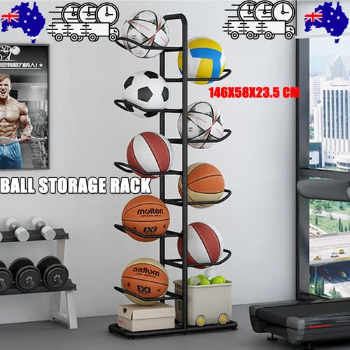 Basketball Soccer Storage Rack Sport Ball Organizer Ball Holder Displa ...