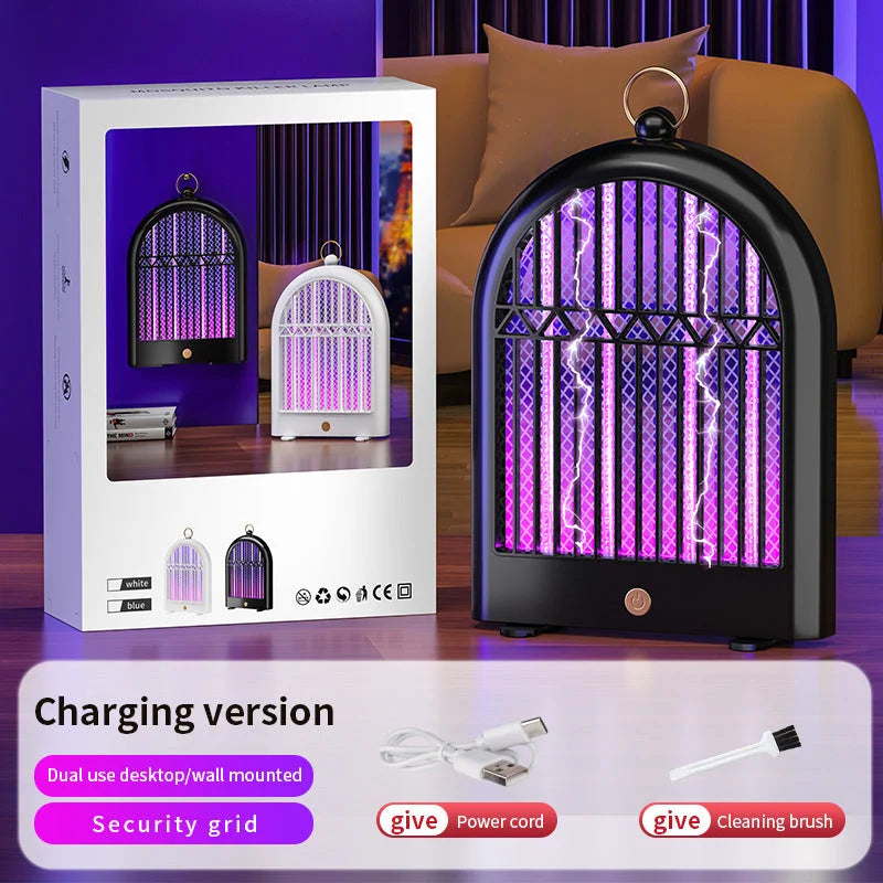 Black (Chargeing version) USB Mosquito Killer Lamp - Electric Bug Zapp ...