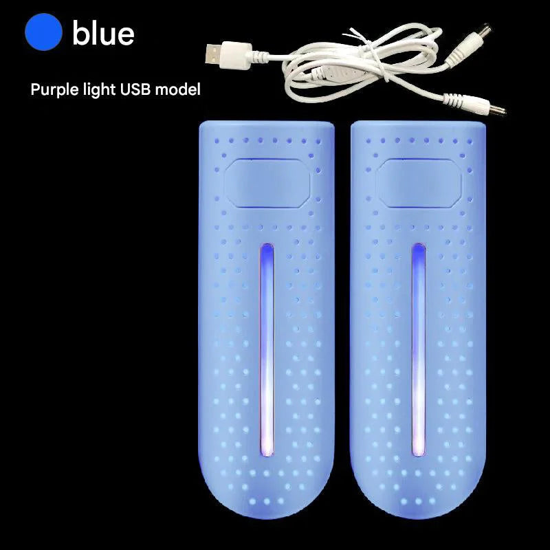 Blue Portable USB Shoe Dryer & Deodorizer - Constant Temperature Elect ...