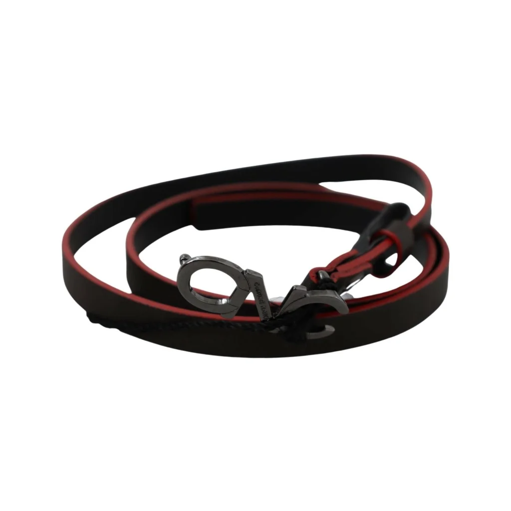 CNC Costume National Leather Logo Belt 85 cm Women – Home My Garden