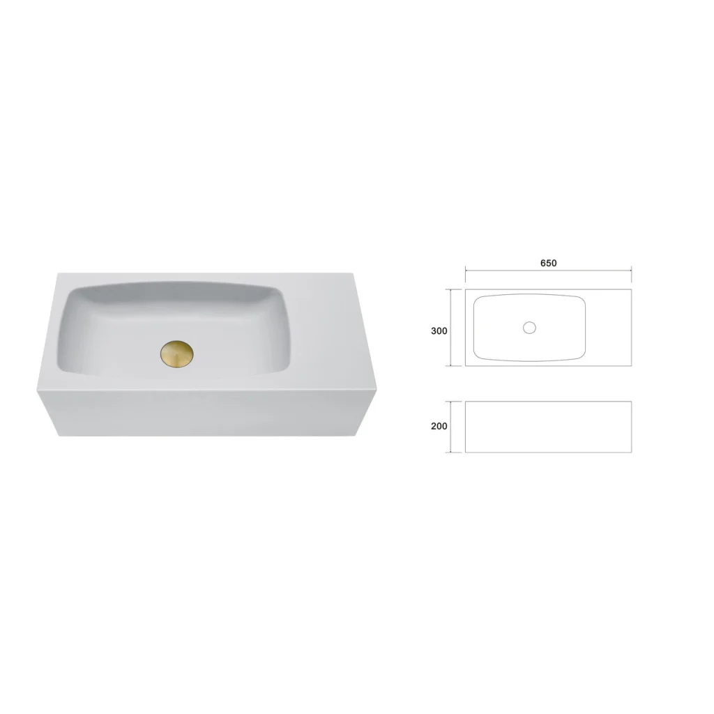 Concrete Cement Wash Basin Counter Top Wall Hung Curved Matte Clay Red ...