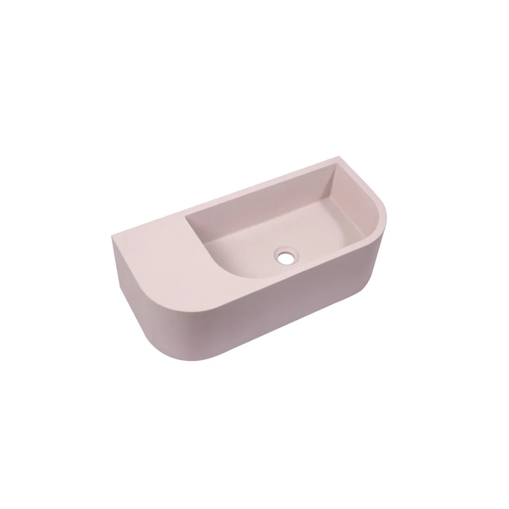 Concrete Cement Wash Basin Wall Hung Counter Top Matte Pink New – Home ...