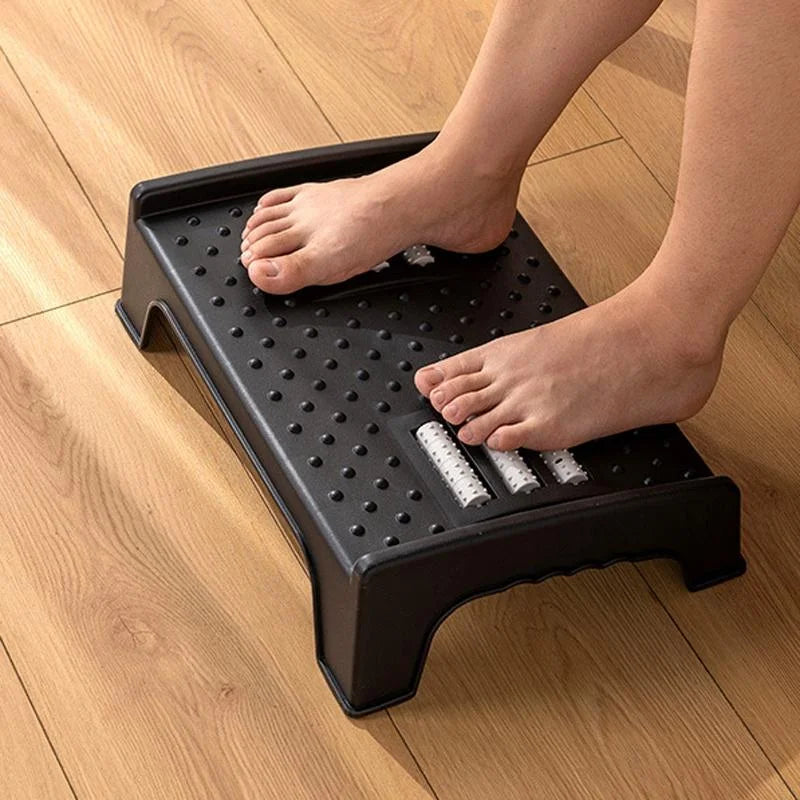 Double-Row Roller Foot Pedal Footrest Black – Home My Garden