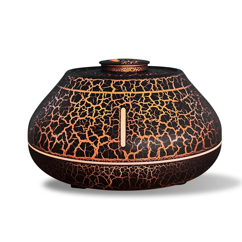 Flame Mountain Aroma Diffuser - 7-Color LED Light, 130ml Capacity, Ult ...