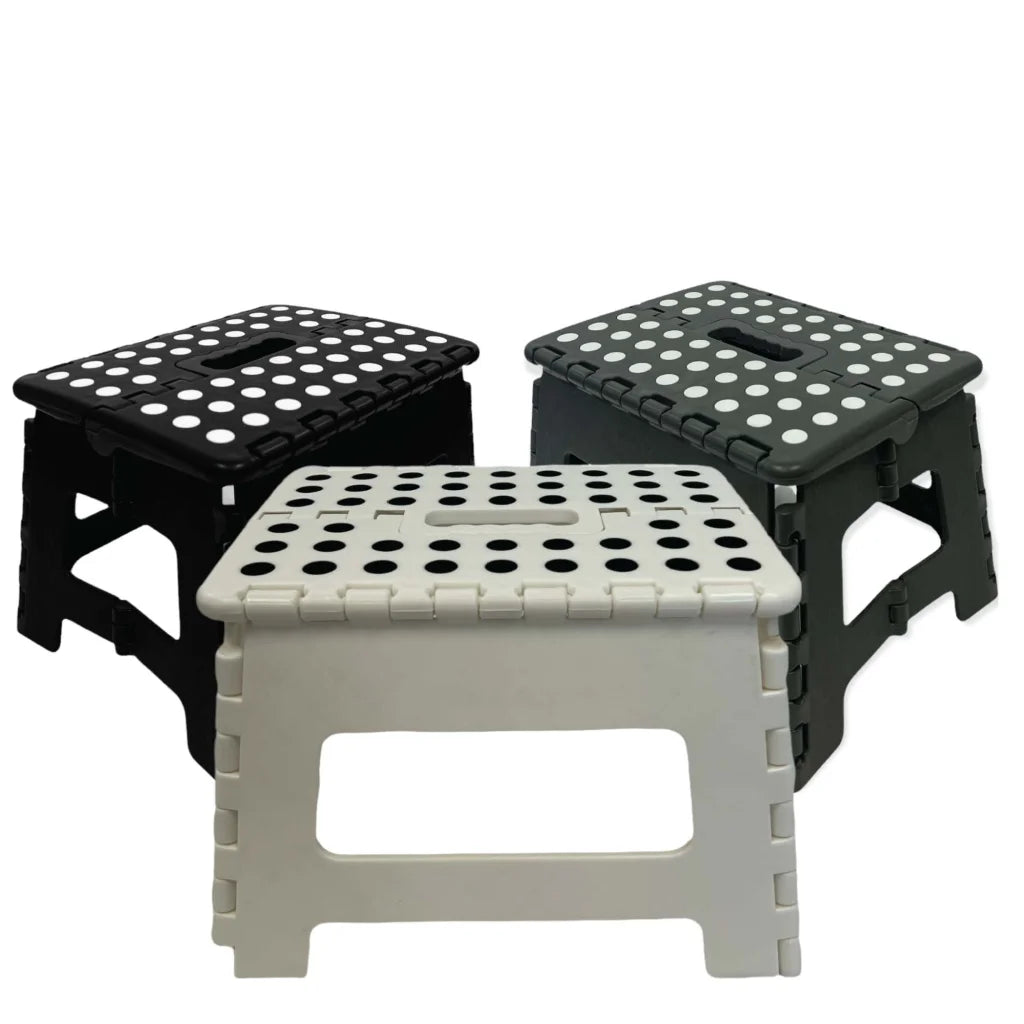 Folding Step Stool 22cm - Portable Plastic Collapsible Fold-Up Chair R ...