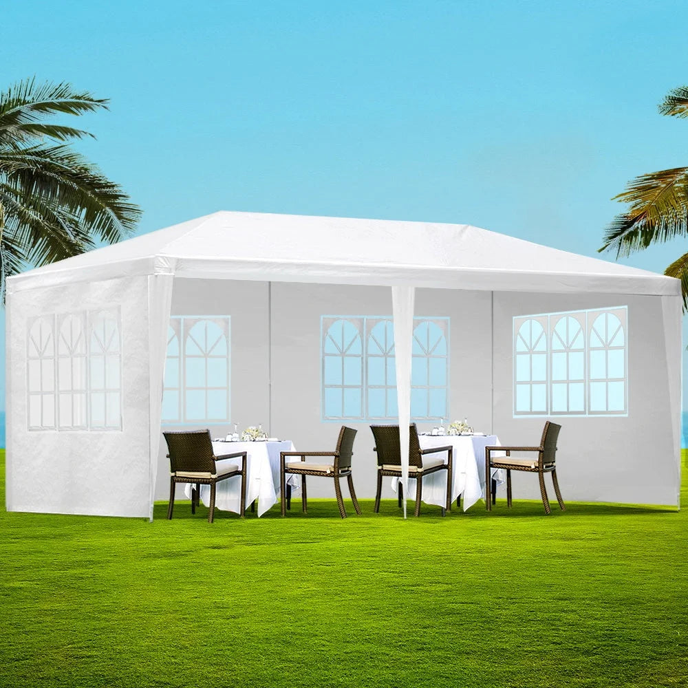 Gazebo 3x6 Outdoor Marquee Side Wall Party Wedding Tent Camping - Whit ...