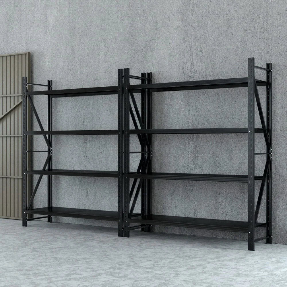 Giantz 4Mx2.4M Garage Shelving Warehouse Rack Black – Home My Garden