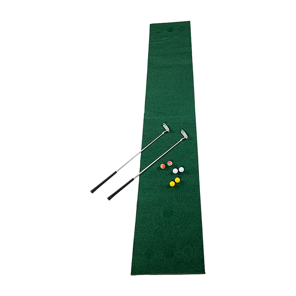 Golf Beer Pong Game Toy Set with Green Putting Mat, 2 Putters & 6 Ball ...