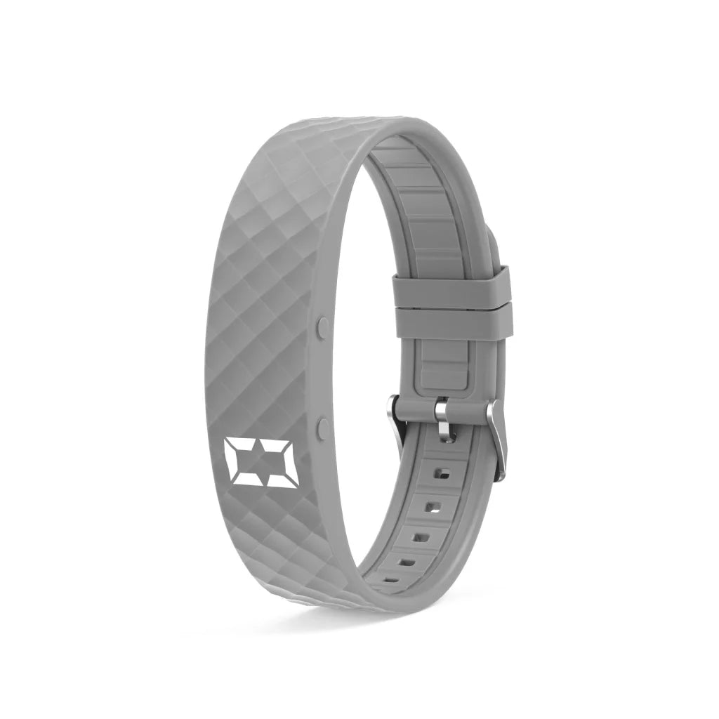 Grey Smart Vibrating Alarm Watch - Digital Fitness Tracker Wristband w ...