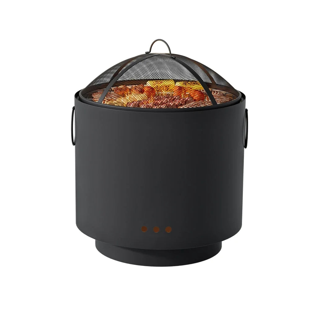 Grillz Fire Pit BBQ Portable Deep Bowl Outdoor Fireplace – Home My Garden