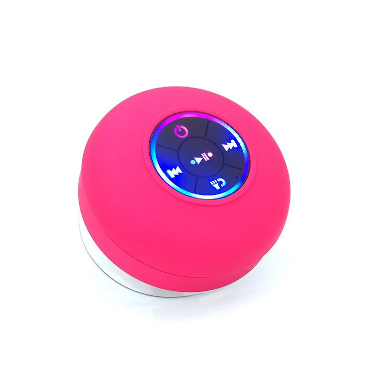 IPX4 Waterproof Bluetooth Shower Speaker with Suction Cup & LED Lights ...