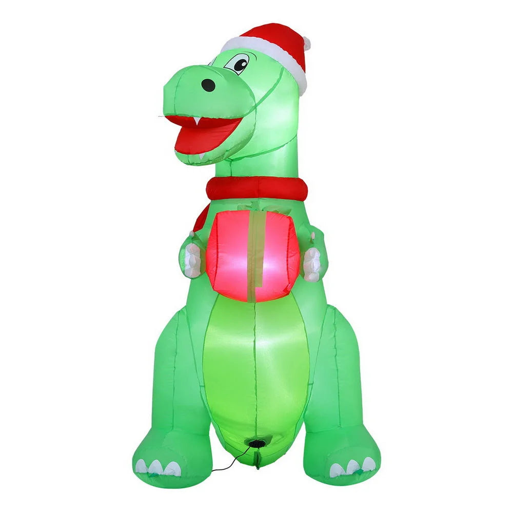 Jingle Jollys Christmas Inflatable Dinosaur 1.8M Height LED Decoration ...