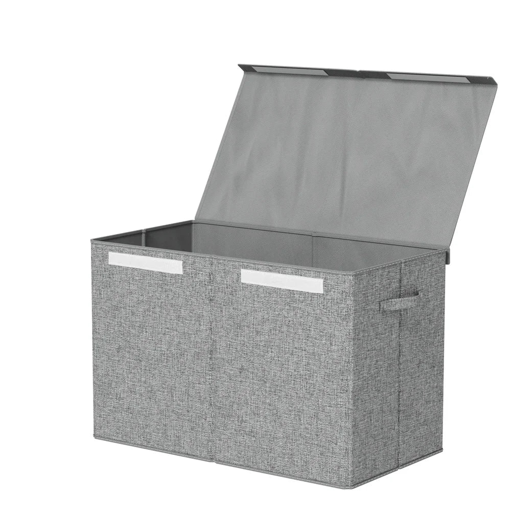 Keezi Large Toy Box Chest Storage with Flip-Top Lid Foldable Organizer ...