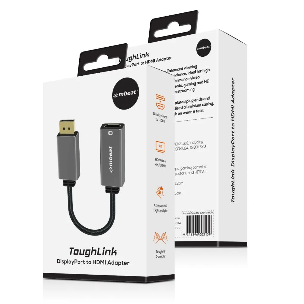 mbeat Elite Display Port to HDMI Adapter - Space Grey – Home My Garden