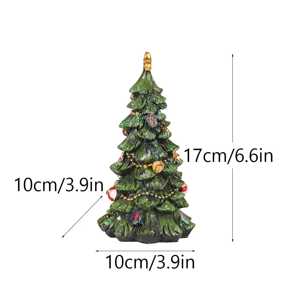 Miniature Decorated Christmas Tree Tabletop Ornament - Holiday Village ...