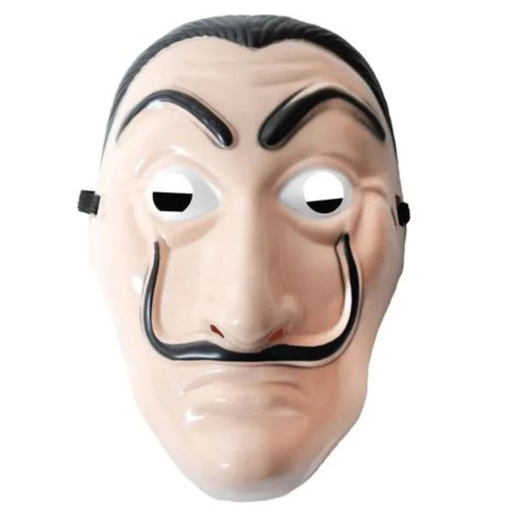 Money Heist Plastic Mask Costume TV Series Fancy Dress Cosplay – Home ...