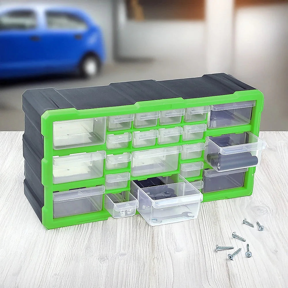 Multi Drawer Parts Storage Cabinet Unit Organizer 22 Home Garage Tool ...