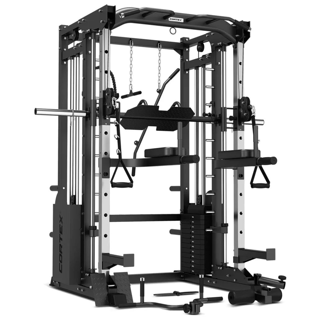 Multi Gym CORTEX SM25 Dual Stack Functional Trainer, Smith Machine, Ha ...