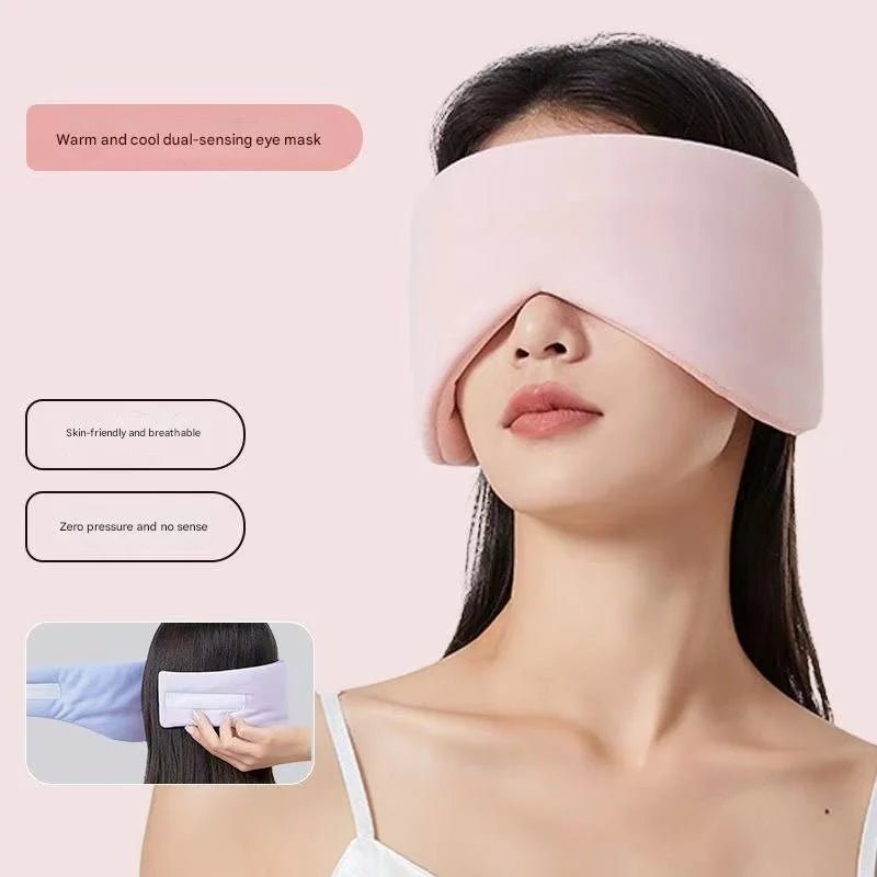 Pink Reversible All-Season Sleep Mask - Cooling & Warming with Sound M ...