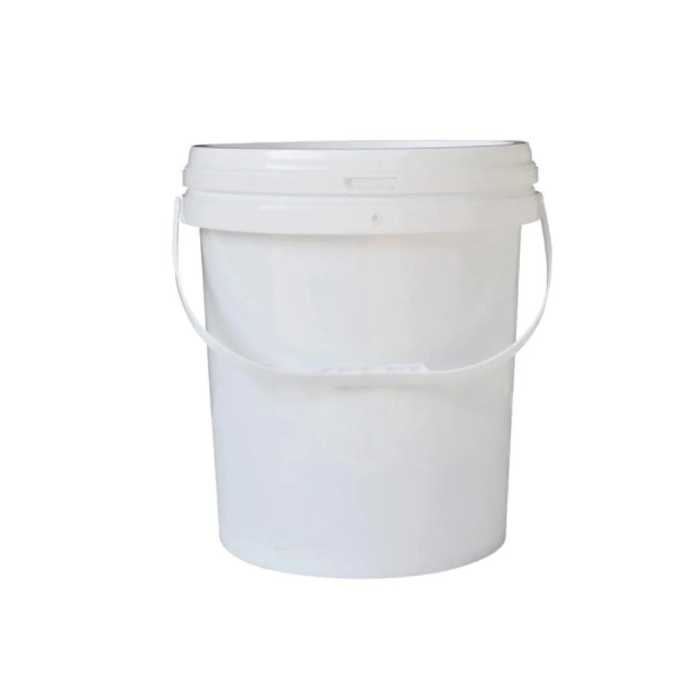 Plastic Buckets 10x 10L + Lids - Empty White With Handle - Large Food ...