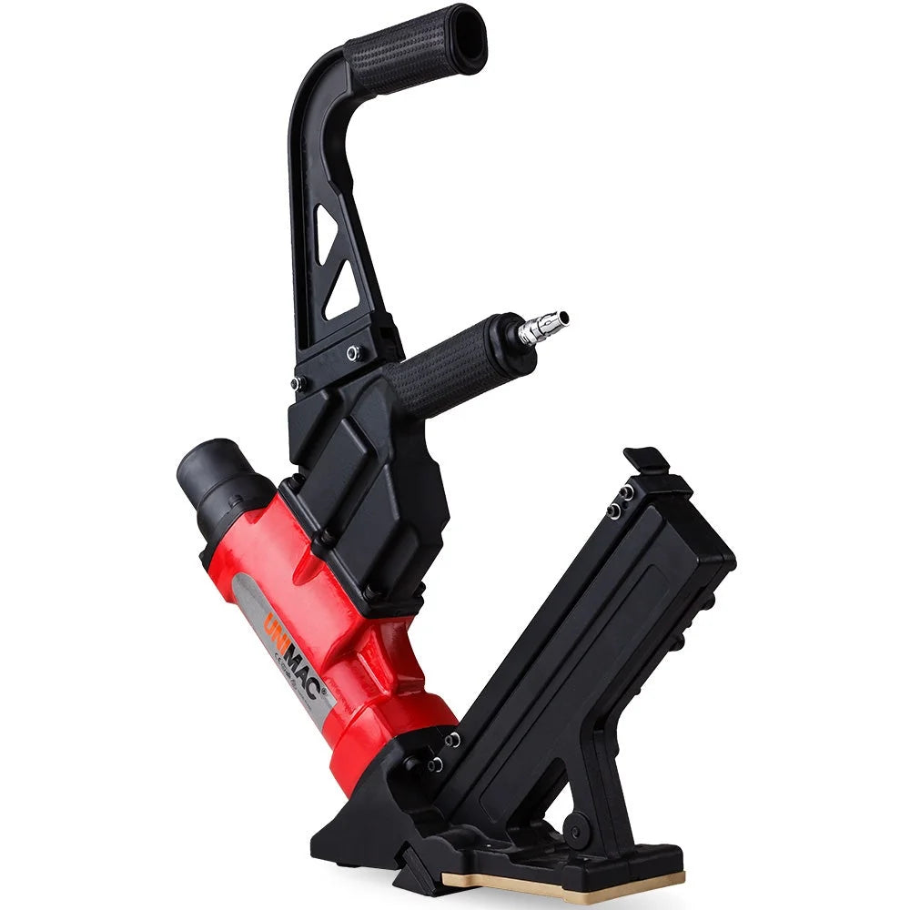 Pneumatic Flooring Nailer Staple Gun Floor Gas Nail Cleat Stapler UNIM ...