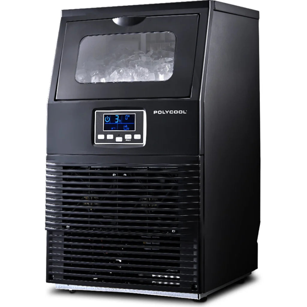 POLYCOOL Commercial Ice Maker Machine, up to 35kg/24hr, Timer & Self C ...