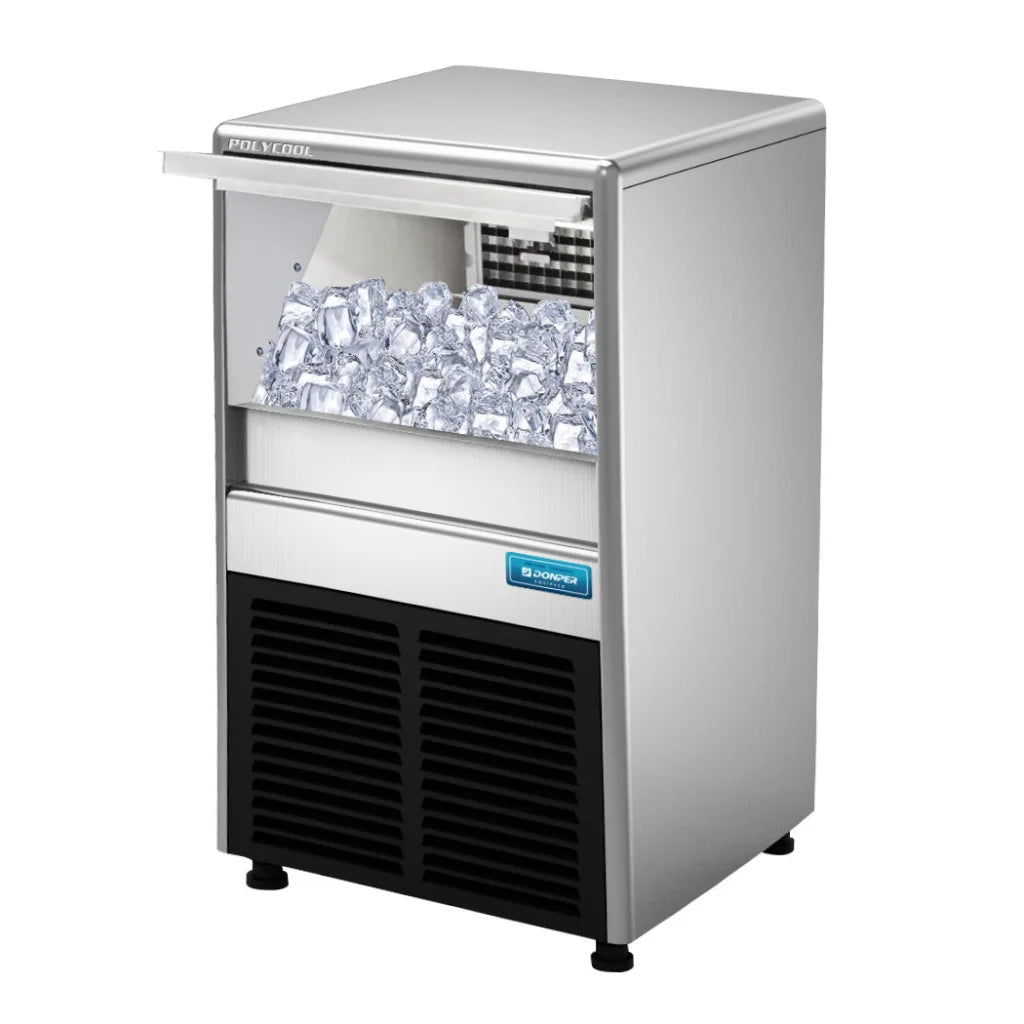 POLYCOOL Commercial Ice Maker Machine, up to 45kg/24hr, Donper Compres ...