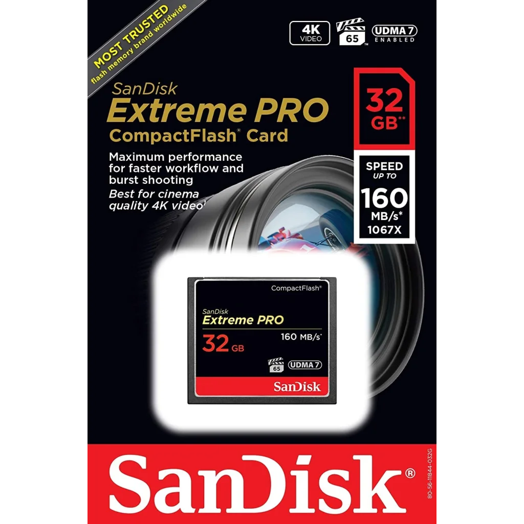 SanDisk Extreme Pro CompactFlash 32GB 160MB/s SDCFXPS-032G – Home My Garden