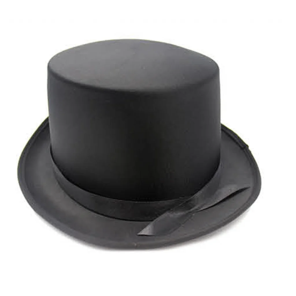 SATIN TOP HAT Costume Party Cap Fancy Dress Trilby Fedora One Size - B ...