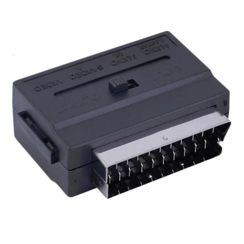 Scart Male To S-Video & 3 Rca Audio Adapter - Black – Home My Garden