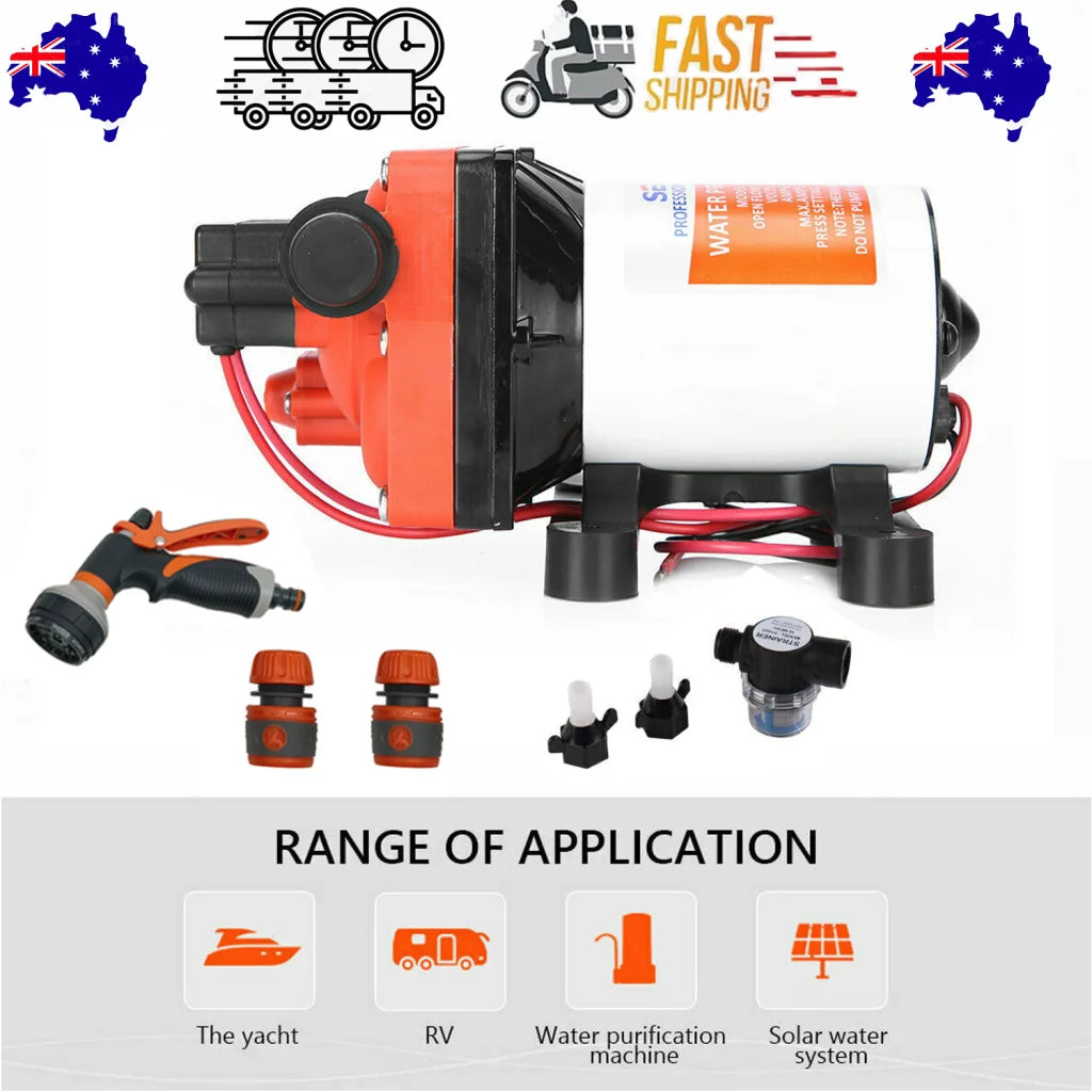 Seaflo 55PSI Pressure 12V Water Pump 11.3LPM For Caravan RV Boat Campe ...