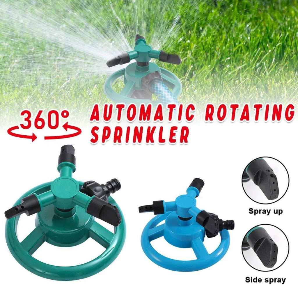 Small Disc Sprinkler 360 Degree Rotating Garden Sprayer Three Prong Sp ...