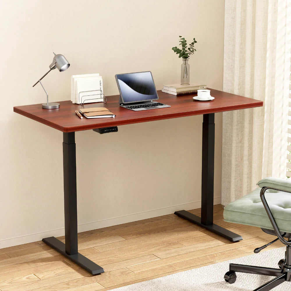 Standing Desk Motorised Dual Motor 140CM - Walnut – Home My Garden