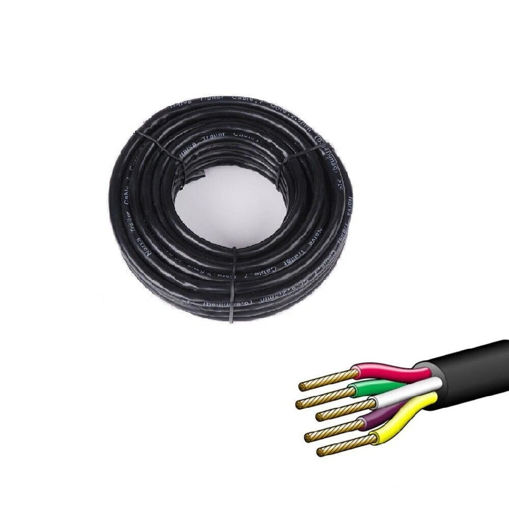 Trailer Cable Automotive Boat Truck Coil V90 PVC 20M x 7 Core Wire ...