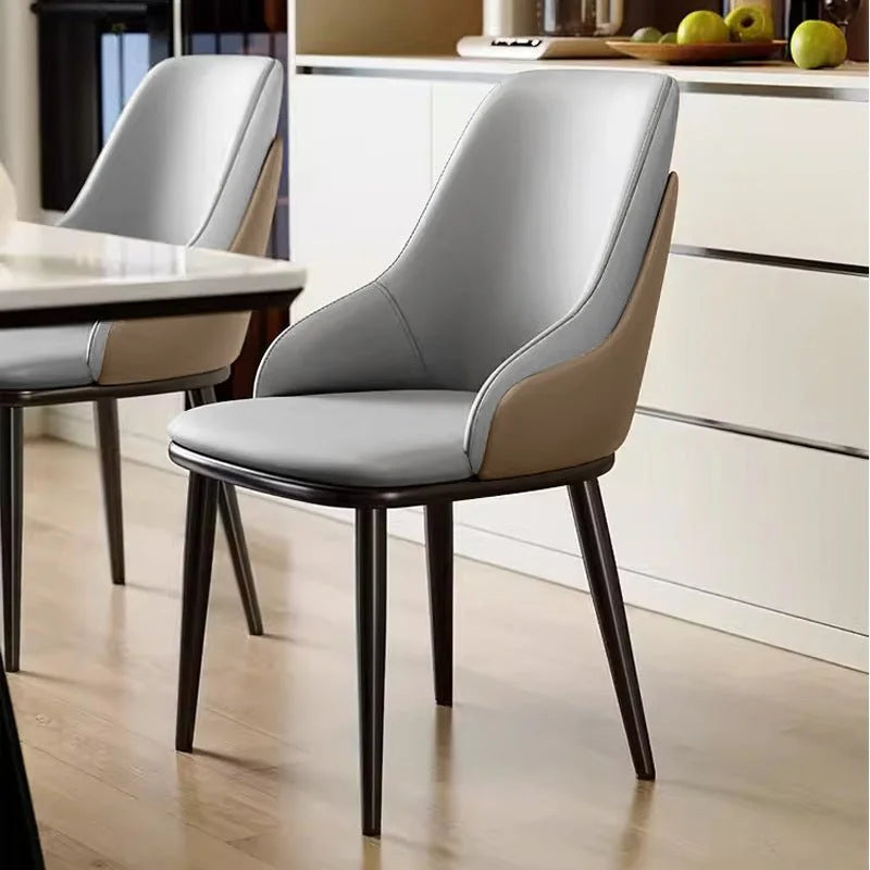 VELLUTO Dining Chair Modern upholstered Leather Kitchen Chairs with ar ...