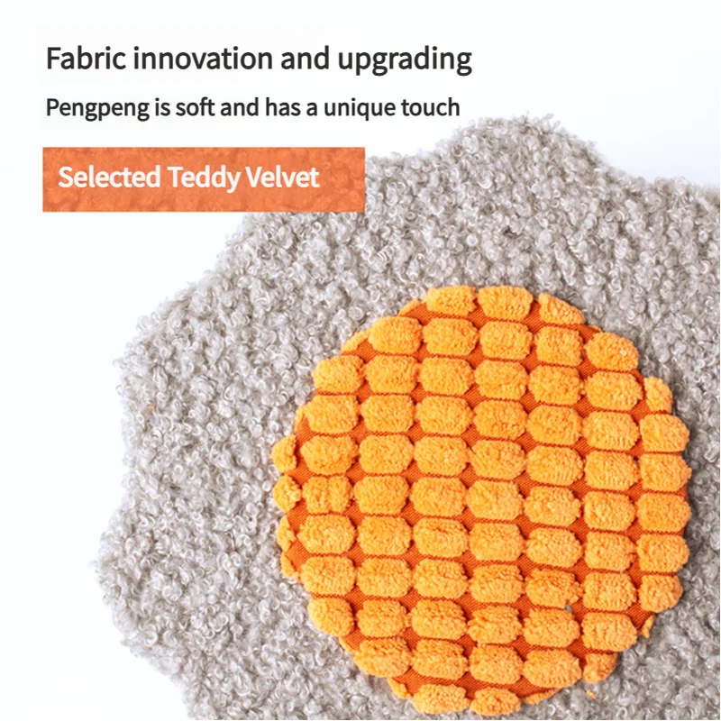 Yellow Bold Flower Cat Scratching Post - Interactive Plush & Sisal Cat ...