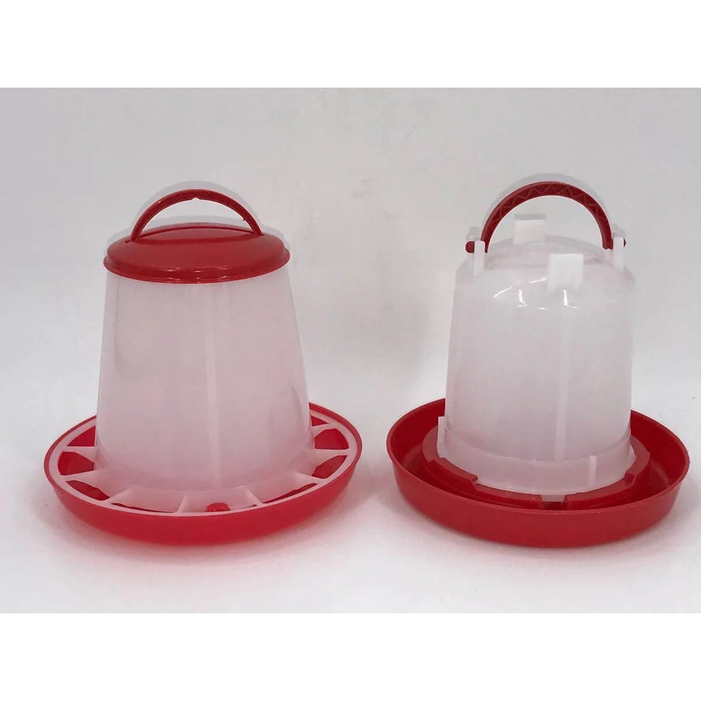 YES4PETS Small Poultry Bird Chicken Water Drinker 1 L & 1.5 kg Food Fe ...